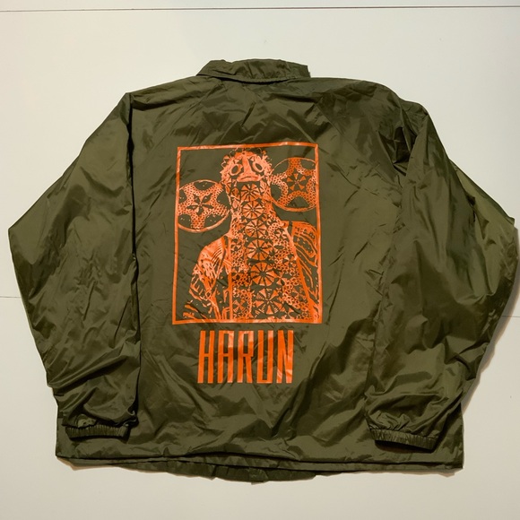 Jackets & Coats | Harun Coffee Los Angeles Green Orange Graphic Coaches ...